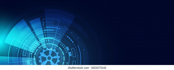 Abstract Blue Circle Technology Backgroundlight Circle Stock Vector ...