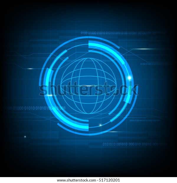 Abstract Blue Circle Technology Innovation Background 库存矢量图（免版税 ...