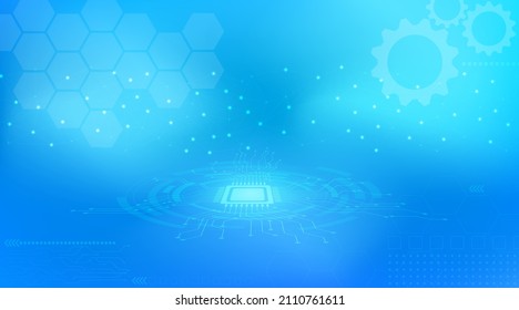 Abstract Blue Circuit Technology Background Stock Vector (Royalty Free ...