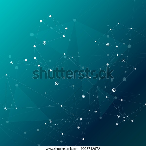 Abstract Blue Color Science Background Connection Stock Vector (Royalty ...