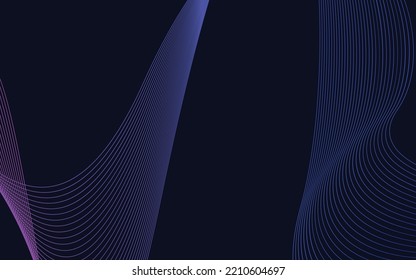 Abstract Blue Color Technology Line Wave Stock Vector (Royalty Free ...