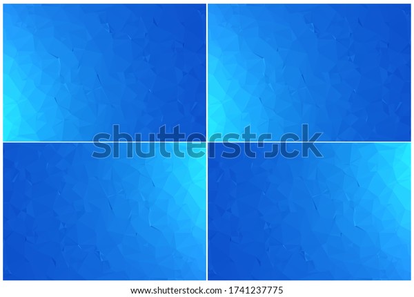 Abstract Blue Color Triangle Geometric Background Stock Vector (Royalty ...