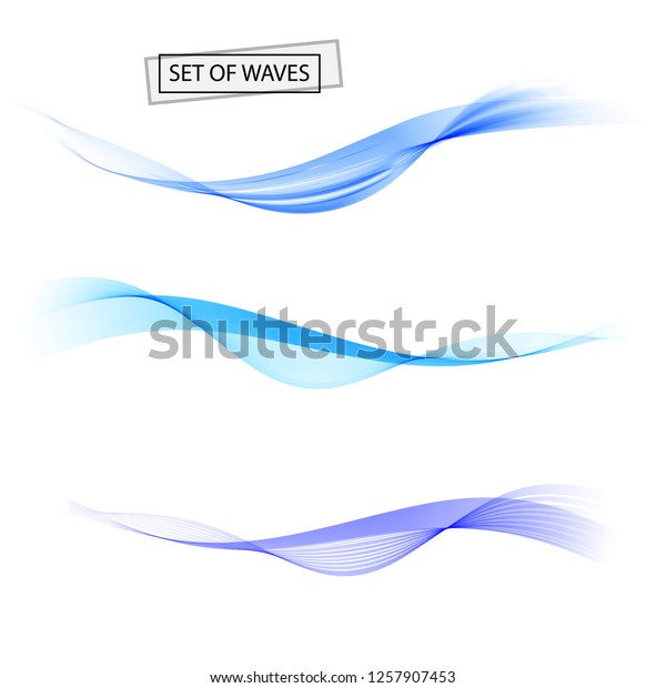 Abstract Blue Color Wave Design Element Stock Vector (Royalty Free ...