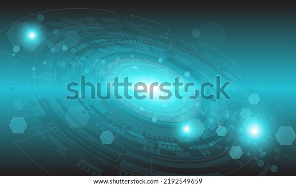 Abstract Blue Computer Technology Background Circuit Stock Vector ...
