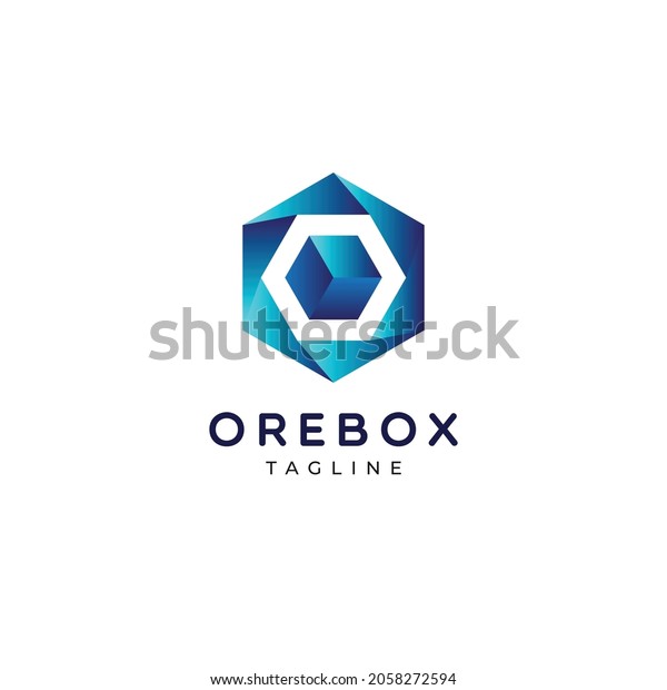 Abstract Blue Cube Logo Sign Symbol Stock Vector (Royalty Free ...
