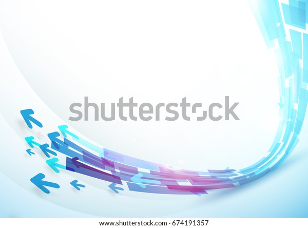 Abstract blue curve line shape background vector design