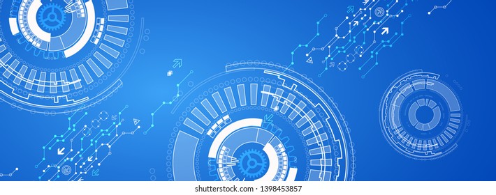 Abstract Blue Digital Communication Technology Background Stock Vector ...