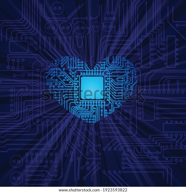 Abstract Blue Electrical Circuit Board Shine Stock Vector (Royalty Free ...