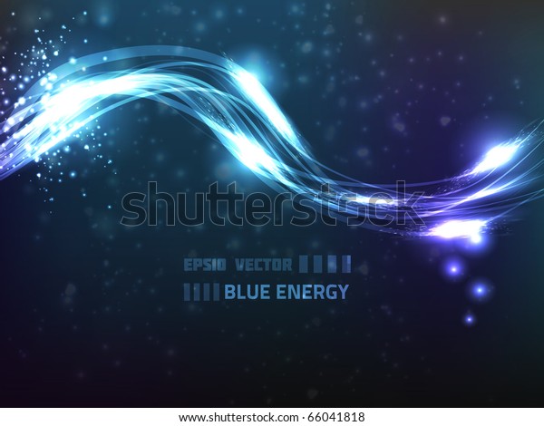 Abstract Blue Energy Line Design On Stock Vector (Royalty Free) 66041818