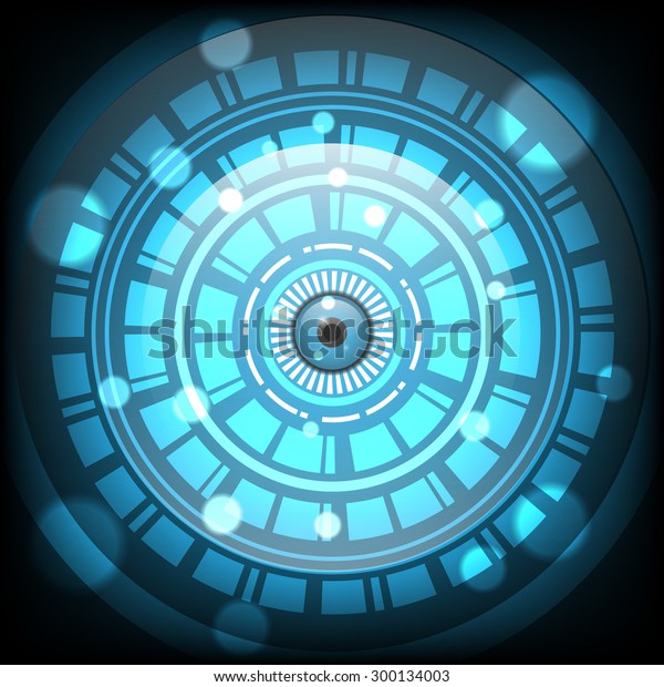 Abstract Blue Eye Technology Concept Background Stock Vector (Royalty ...