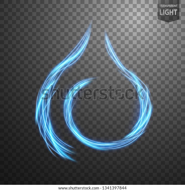 Abstract Blue Fire Line Light Transparent Stock Vector (Royalty Free ...