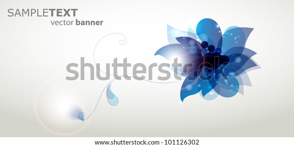 Abstract Blue Floral Background Stock Vector (Royalty Free) 101126302