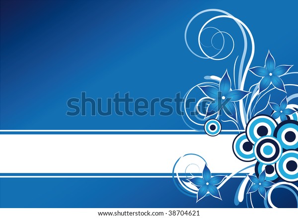 Abstract Blue Floral Background Design Text Stock Vector (Royalty Free ...