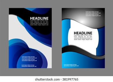 Abstract Blue Flyer Background Clipart Stock Vector (Royalty Free ...