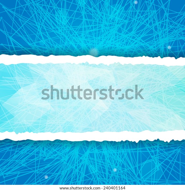 Abstract Blue Geometric Torn Paper Triangular Stock Vector (Royalty ...
