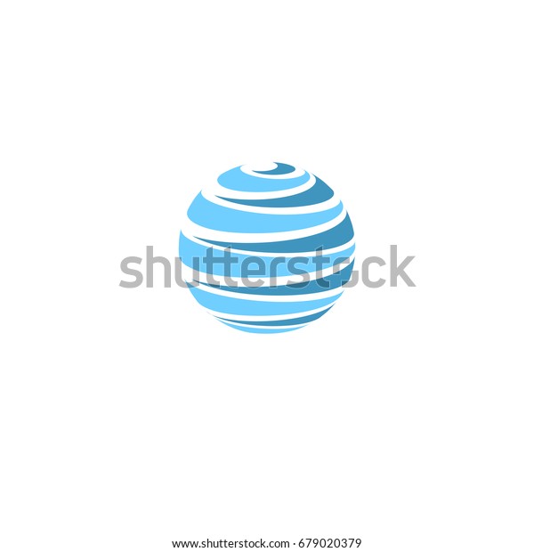 Abstract Blue Global Planet Stripped Vector Stock Vector (Royalty Free ...