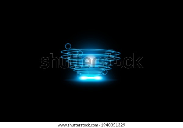 Abstract Blue Glow Circle Light Luxury Stock Vector (Royalty Free ...