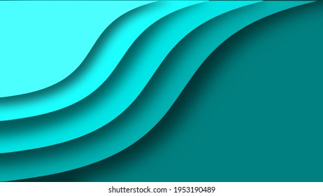Abstract Blue Green Wave Background Stock Vector (Royalty Free ...