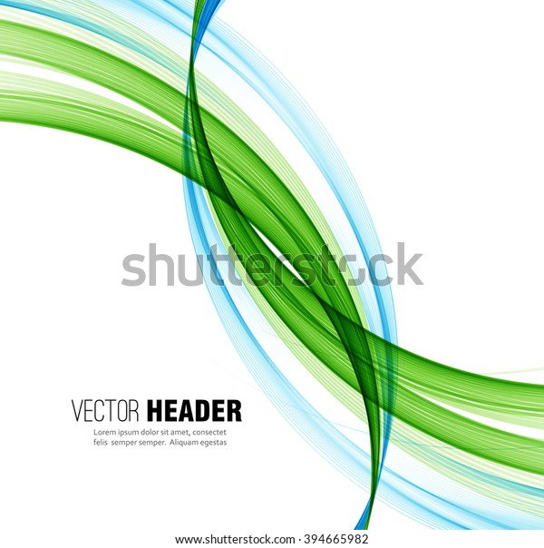 Abstract Blue Green Wavy Lines Colorful Stock Vector (Royalty Free ...