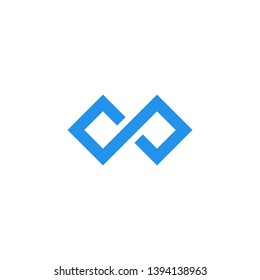 Abstract Blue Infinity Logo Design Inspirations Stock Vector (Royalty ...