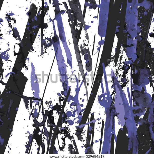 Abstract Blue Ink Splatter Spots Lines Stock Vector (Royalty Free ...