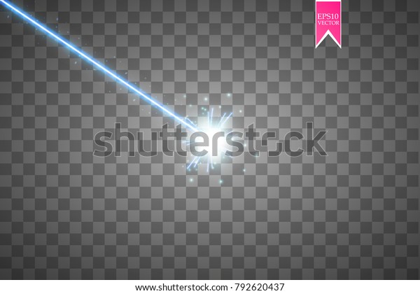 Abstract Blue Laser Beam Isolated On Stock Vector (Royalty Free) 792620437