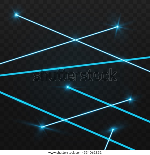 Abstract Blue Laser Beams Isolated On Stock Vector (Royalty Free) 334061831