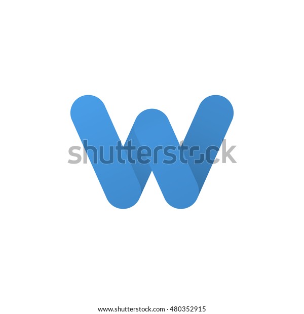 Abstract Blue Letter W Logo Design 스톡 벡터(로열티 프리) 480352915 | Shutterstock