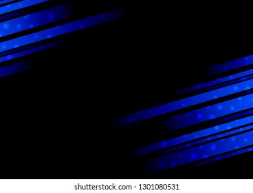 Abstract Blue Line Black Background Business Stock Vector (Royalty Free ...