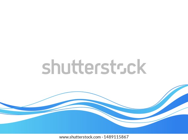 Abstract Blue Line Water Wave Concept Stock Vector (Royalty Free ...