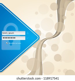 Abstract Blue Login Screen Fading Background Stock Vector (Royalty Free ...