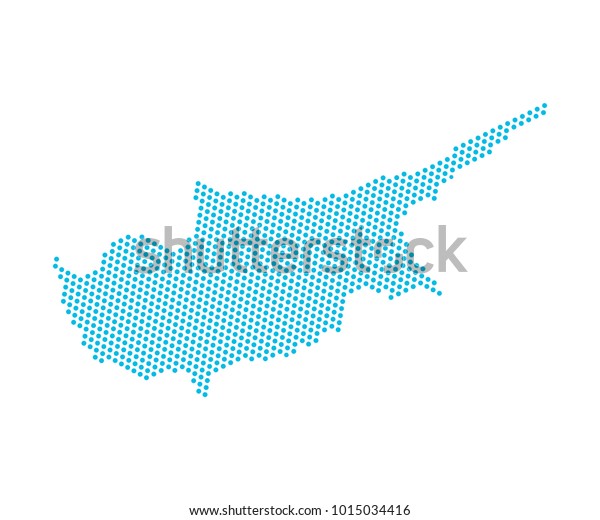 Abstract Blue Map Cyprus Dots Planet Stock Vector (Royalty Free ...
