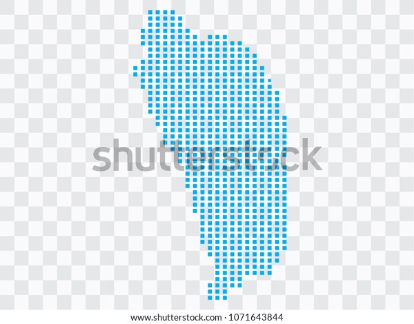 Abstract Blue Map Dominica Square Pixels Stock Vector (Royalty Free ...
