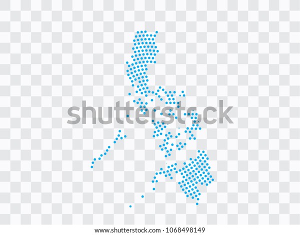 Abstract Blue Map Philippines Planet Dots Stock Vector (Royalty Free ...