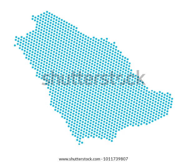 Abstract Blue Map Saudi Arabia Dots Stock Vector (Royalty Free ...