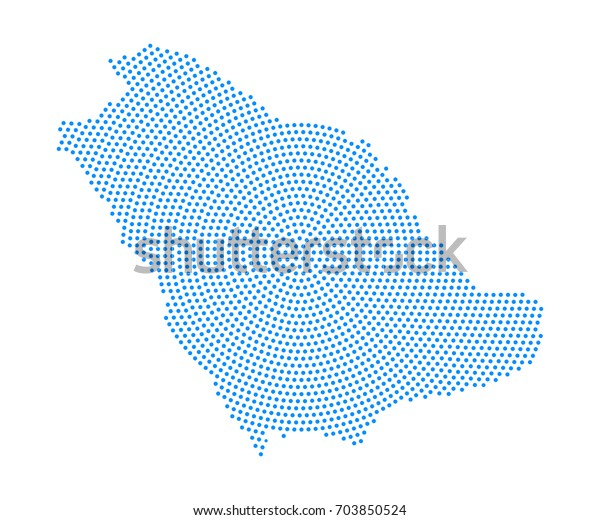 Abstract Blue Map Saudi Arabia Radial Stock Vector (Royalty Free ...