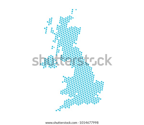 Abstract Blue Map United Kingdom Uk Stock Vector (Royalty Free ...