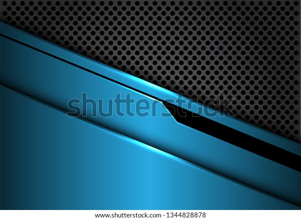 Abstract Blue Metallic Black Line Futuristic Stock Vector (Royalty Free ...