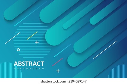 Abstract Blue Modern Background Shapes Memphis Stock Vector (Royalty ...