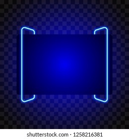 Abstract Blue Neon Rectangle Frame Vector Stock Vector (Royalty Free ...