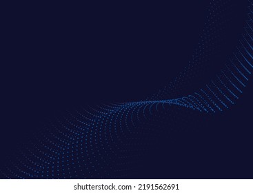 Abstract Blue Particle Wave Background Stock Vector (Royalty Free ...