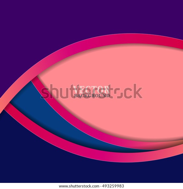 Abstract Blue Pink Wavy Background Vector Stock Vector (Royalty Free ...