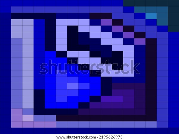 Abstract Blue Pixel Art Background Vector Stock Vector (Royalty Free ...