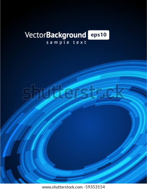 Abstract Blue Radio Wave Background Stock Vector (Royalty Free) 59353154