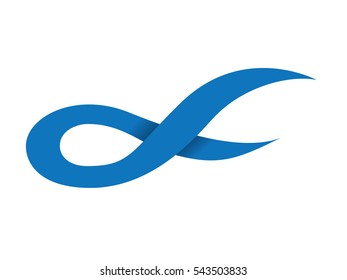 Abstract Blue Ribbon Logo Stock Vector (Royalty Free) 543503833 ...