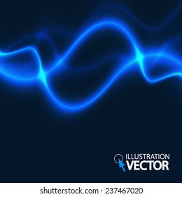 Abstract Blue Shining Wave Background Water Stock Vector (Royalty Free ...