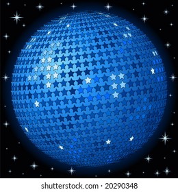 Abstract Blue Shiny Ball On Black Stock Vector (Royalty Free) 20290348 ...