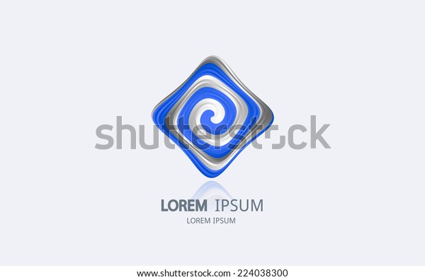 Abstract Blue Silver Square Logo Vector Stock Vector (Royalty Free ...