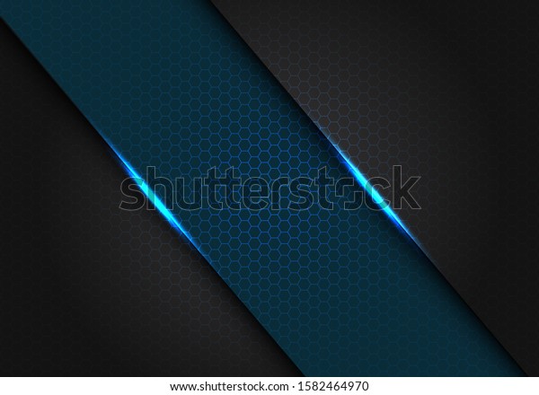 Abstract Blue Slash Metallic On Dark Stock Vector (Royalty Free) 1582464970