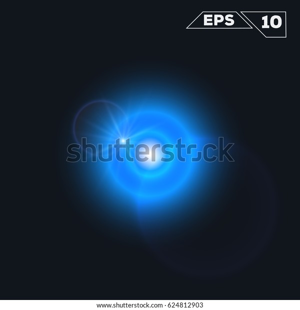Abstract Blue Sphere Shine Sparkles Isolated Stock Vector (Royalty Free ...